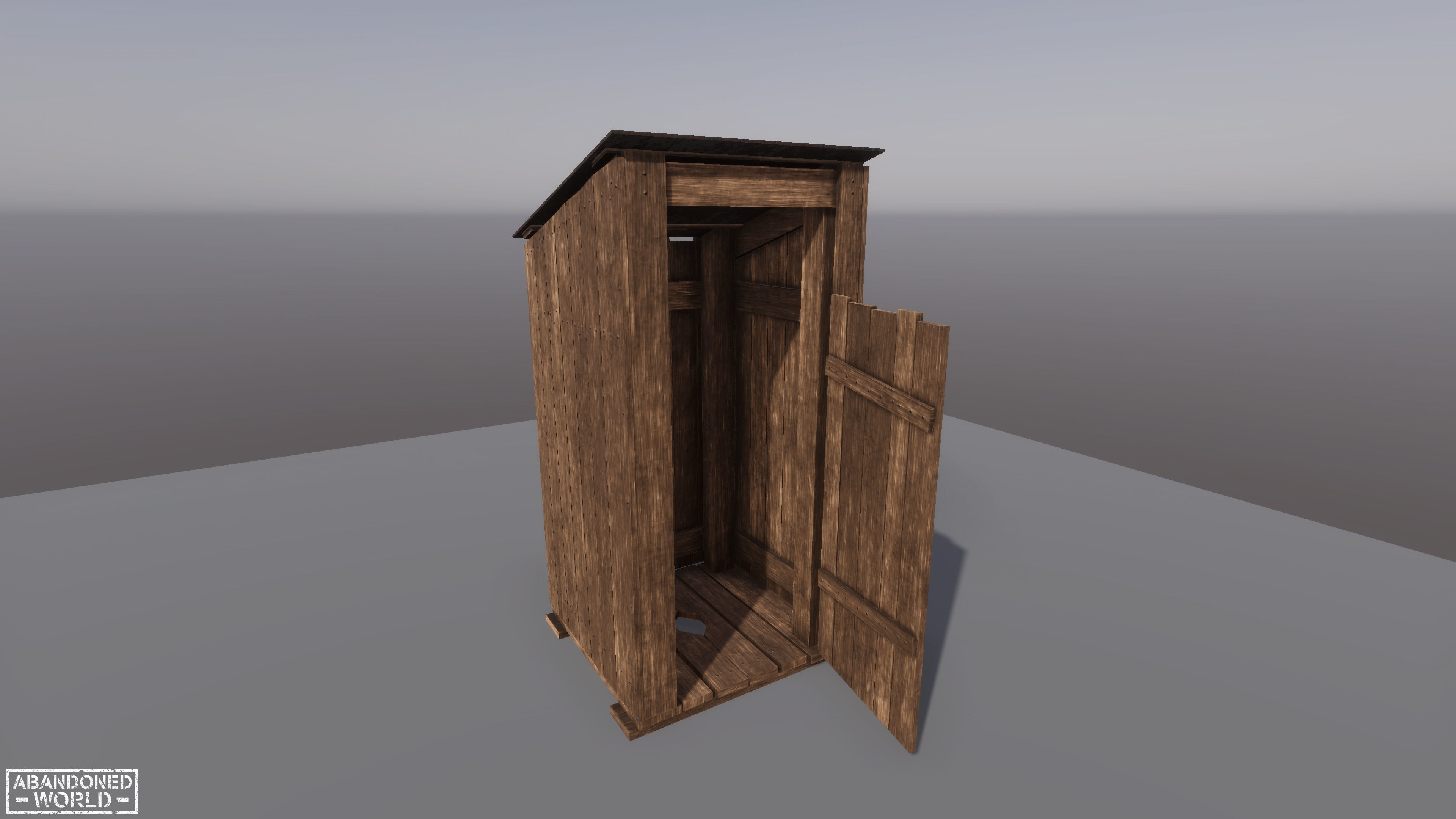 3D model Wooden Outhouse VR / AR / low-poly | CGTrader