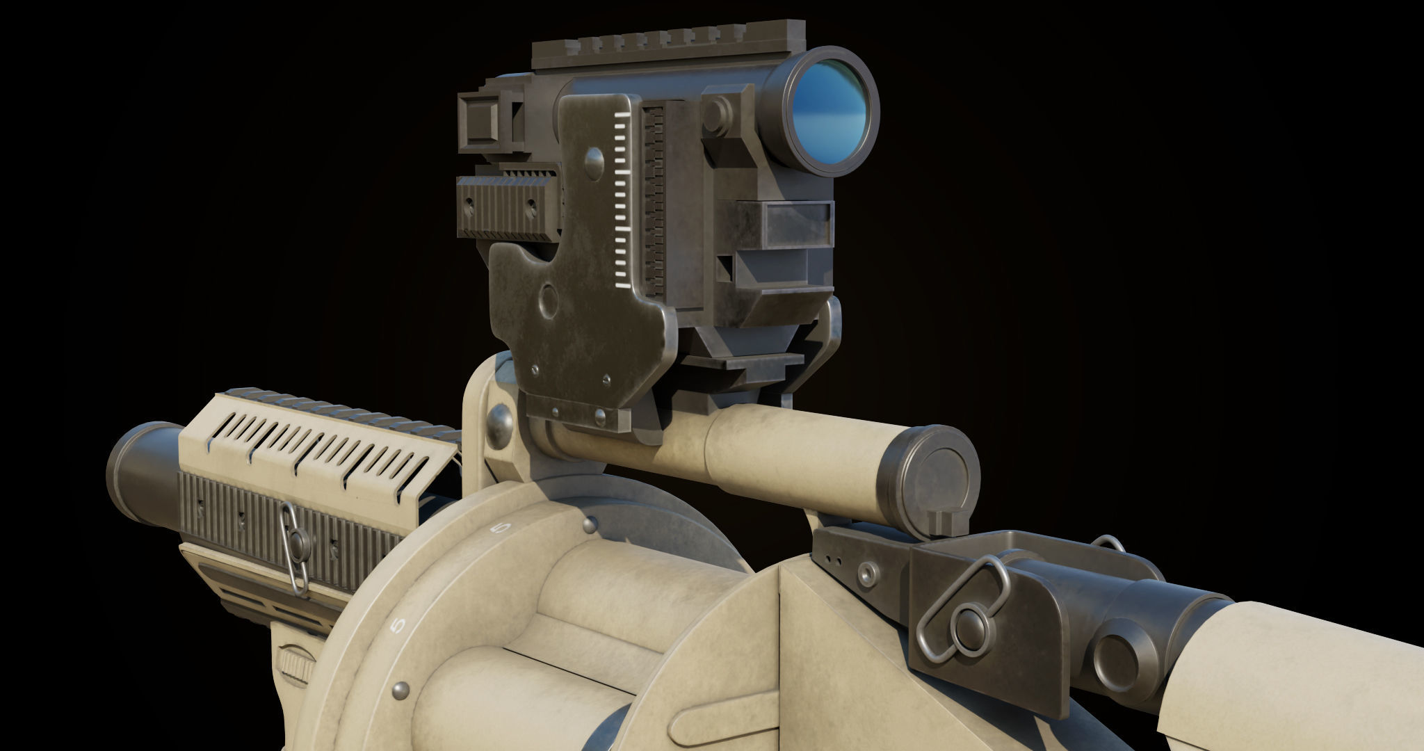 Collection of Grenade Launcher Gun All PBR Textures Included VR / AR ...