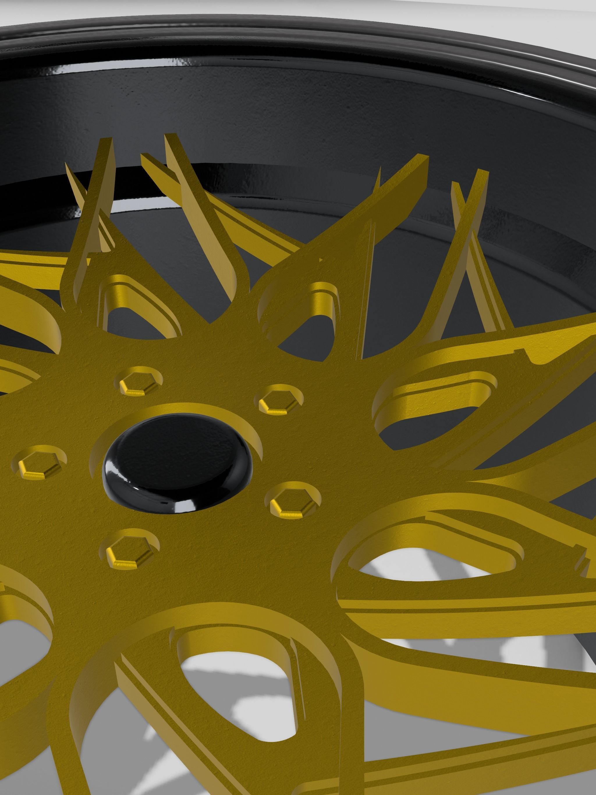 20inch TRINITY Concave Wheels 3 offsets w Tires 3D model 3D printable ...