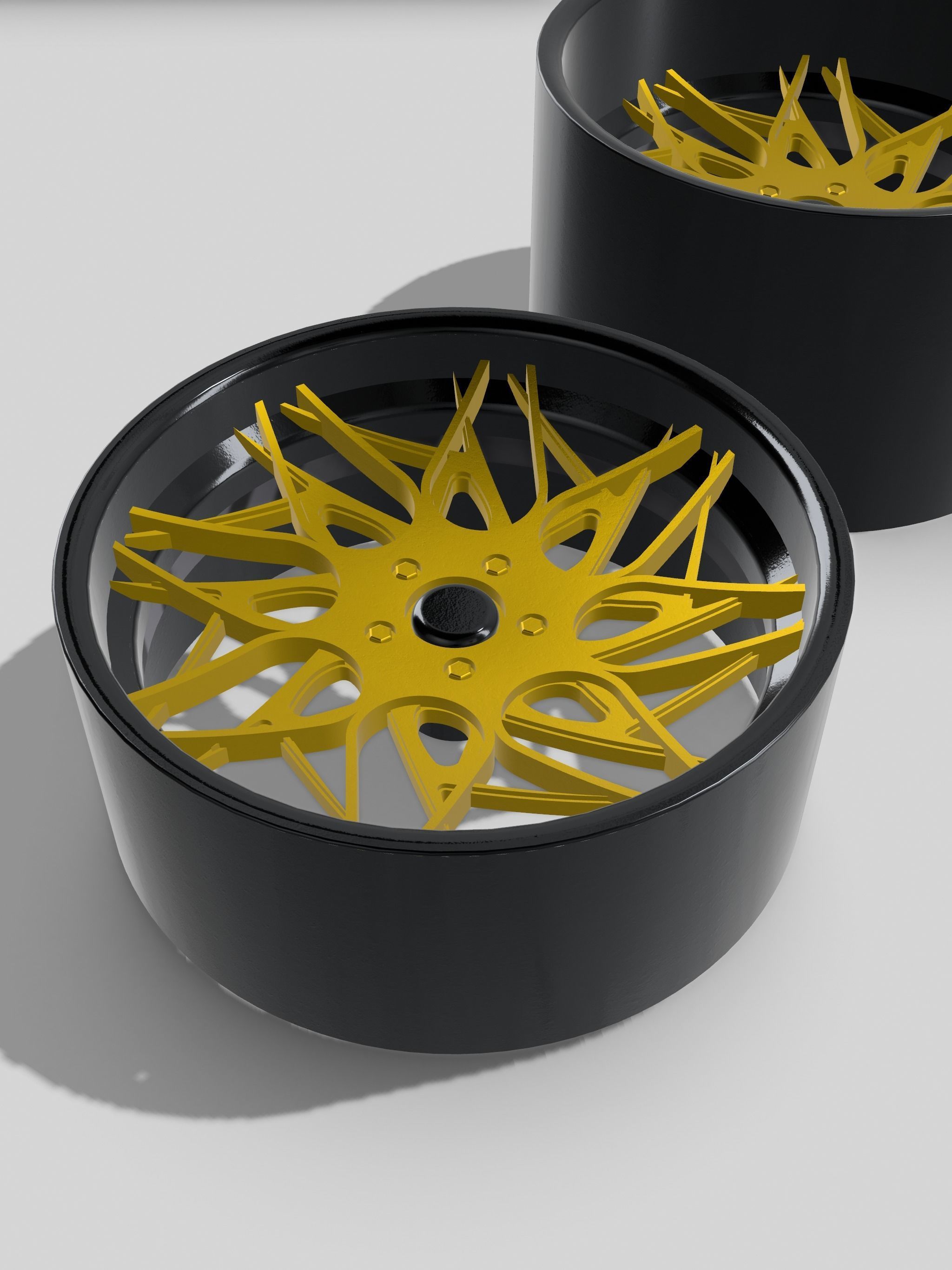 20inch TRINITY Concave Wheels 3 offsets w Tires 3D model 3D printable ...