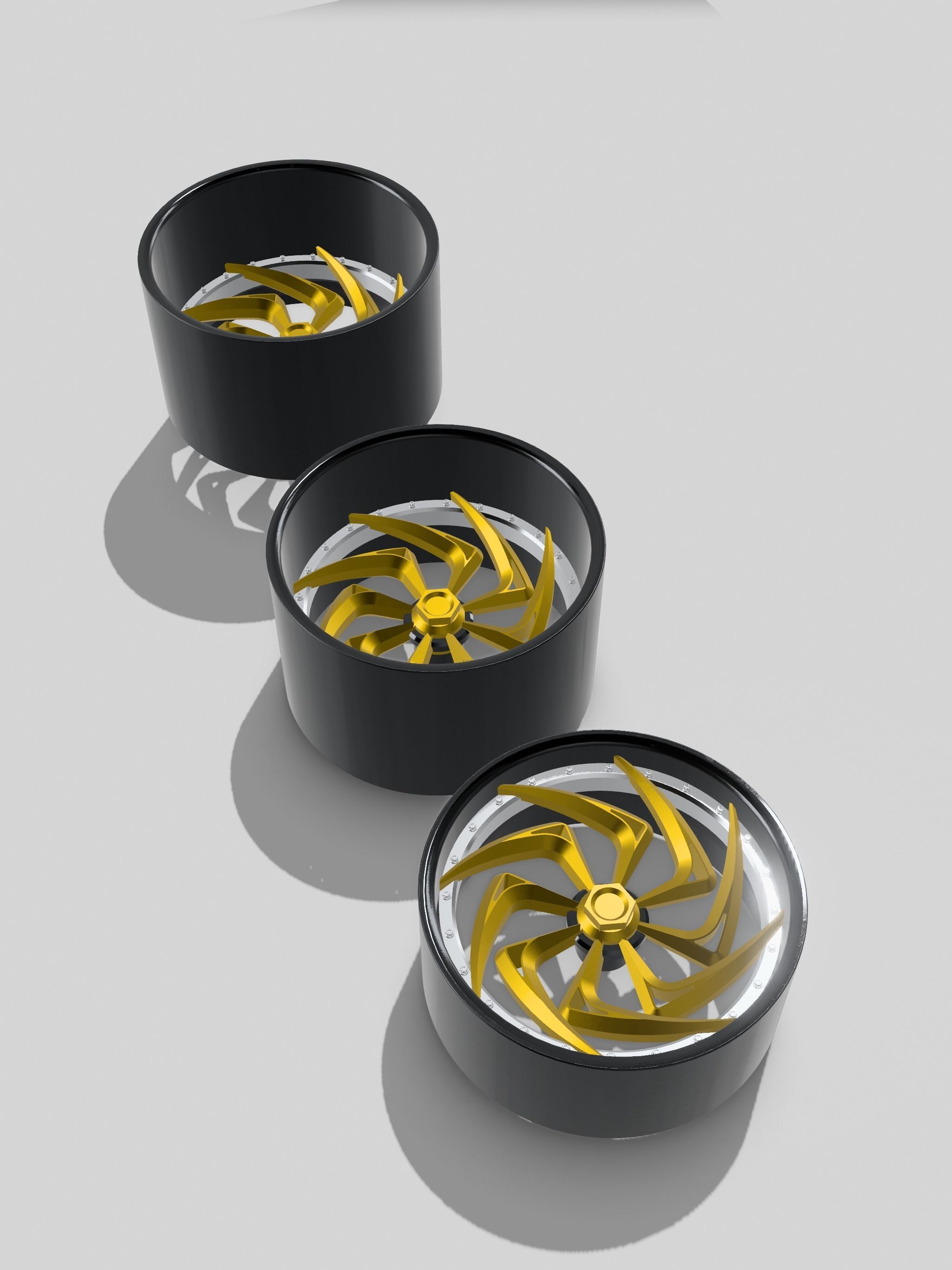 20inch LIGHTNING Concave Wheels 3 offsets w Tires 3D model 3D printable ...