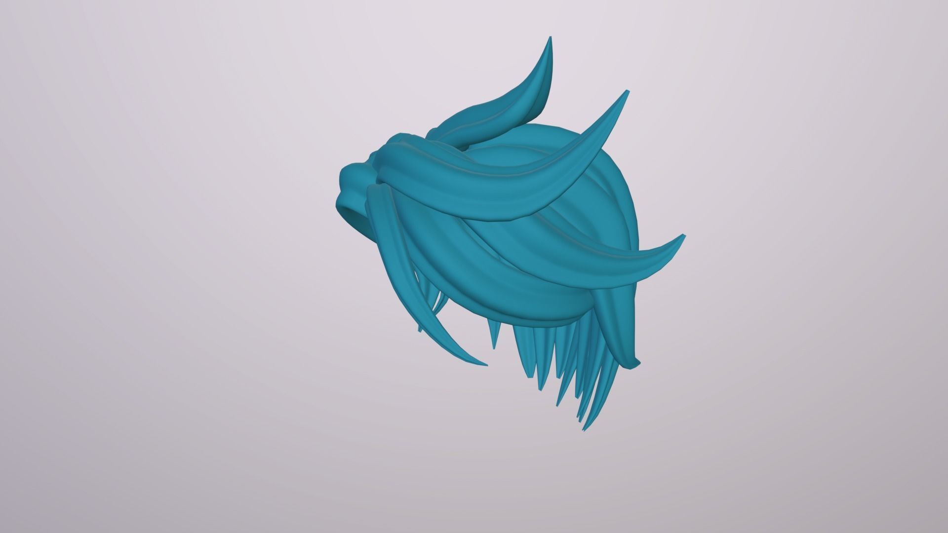 3D model Stylize Male Hair with Blender curve 3 VR / AR / low-poly ...