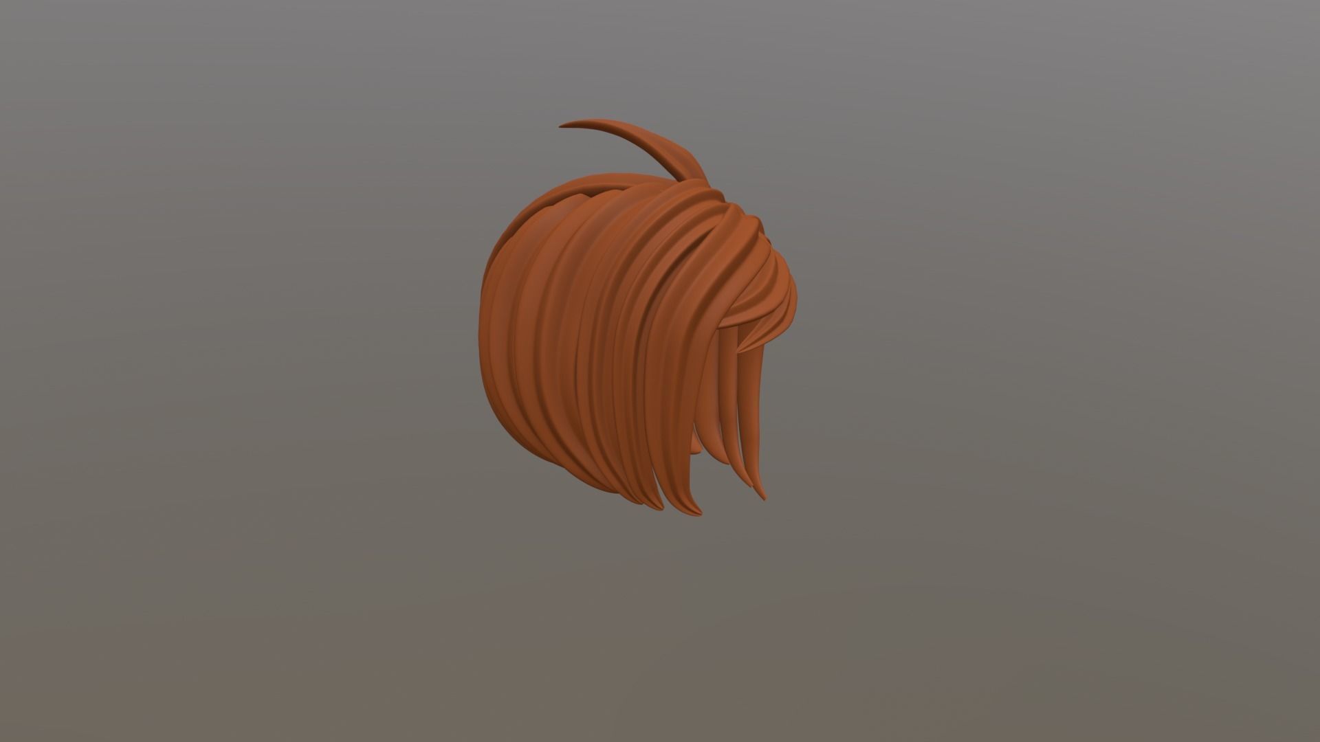 3D model Stylize Female Hair with Blender curve 4 VR / AR / low-poly ...