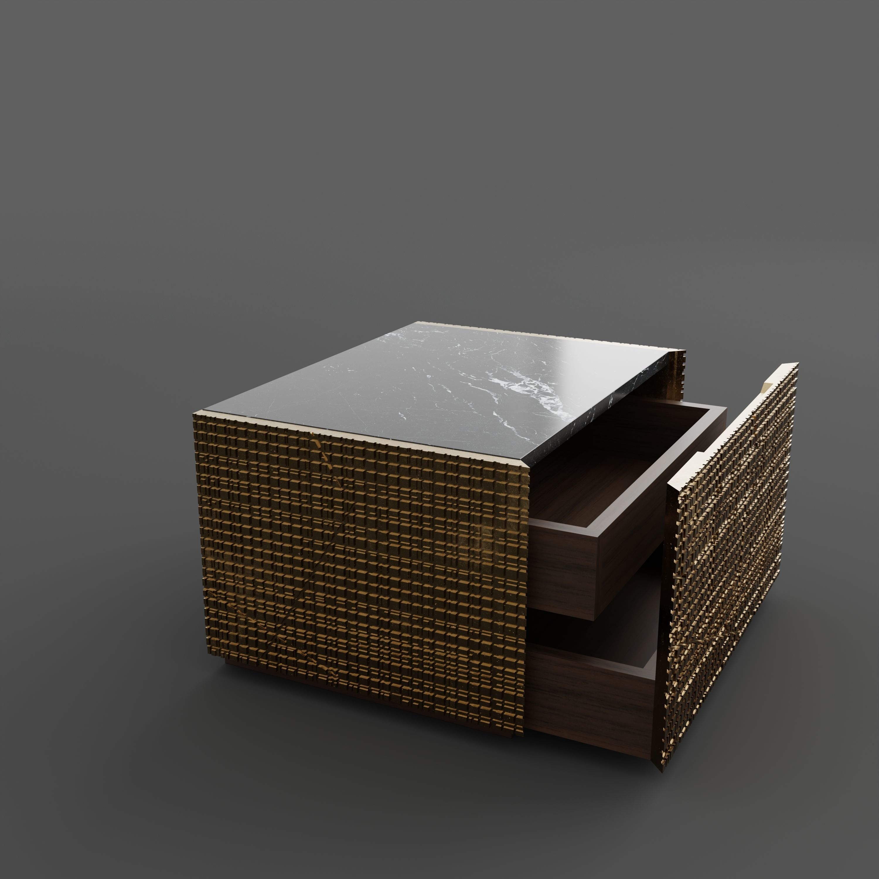 BD 04 Bedside Table with interior designed by Bartoli Design 3D model ...