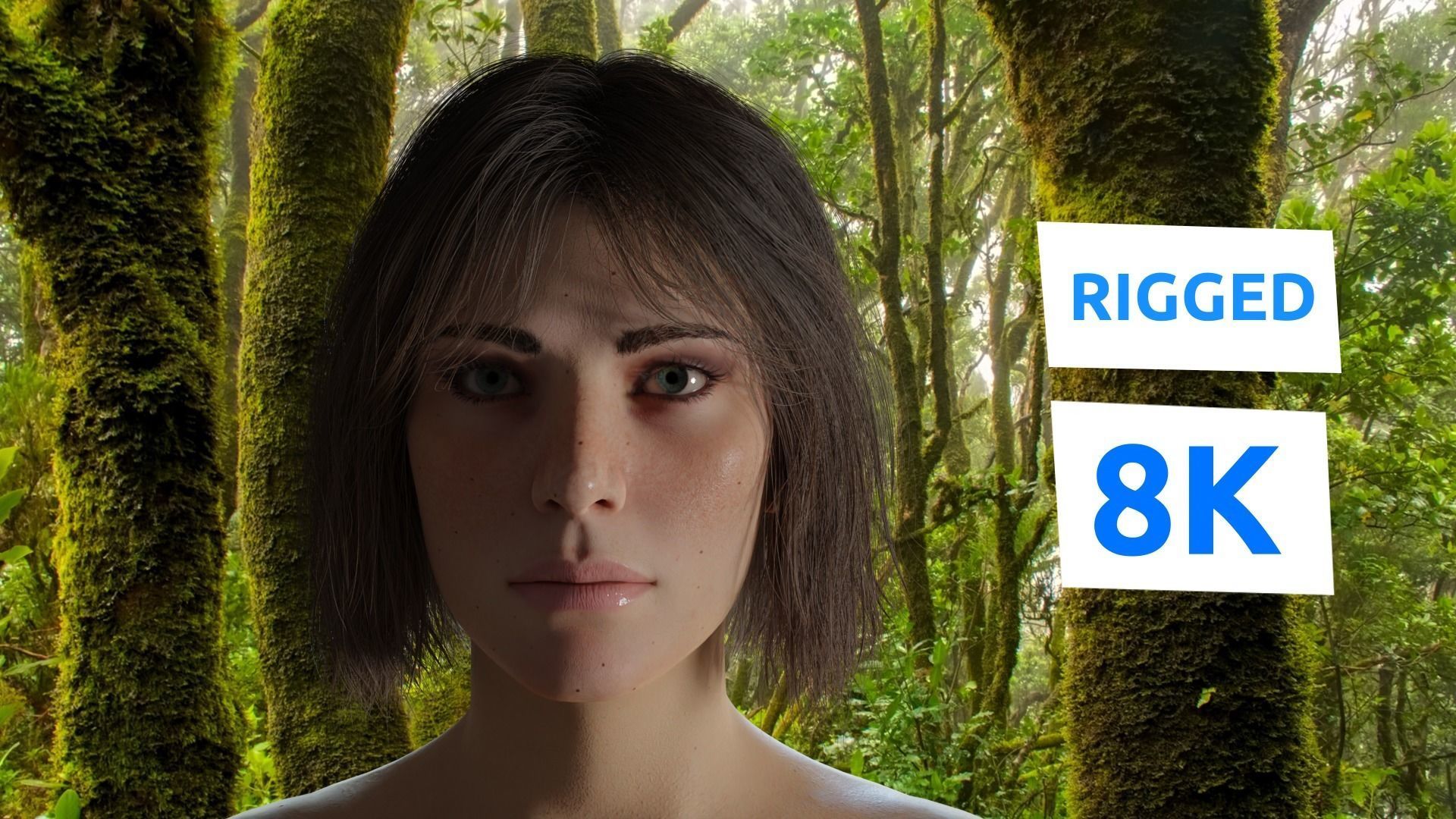 Maggie Blender Rigged Female Character 3D model rigged | CGTrader