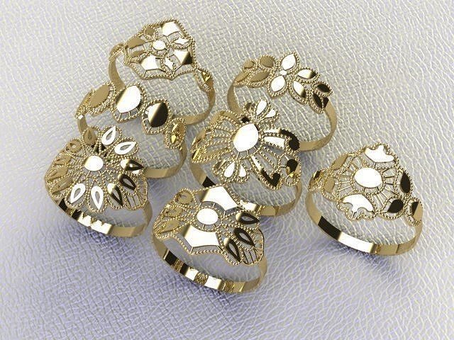 PLAIN RINGS 3D model 3D printable | CGTrader