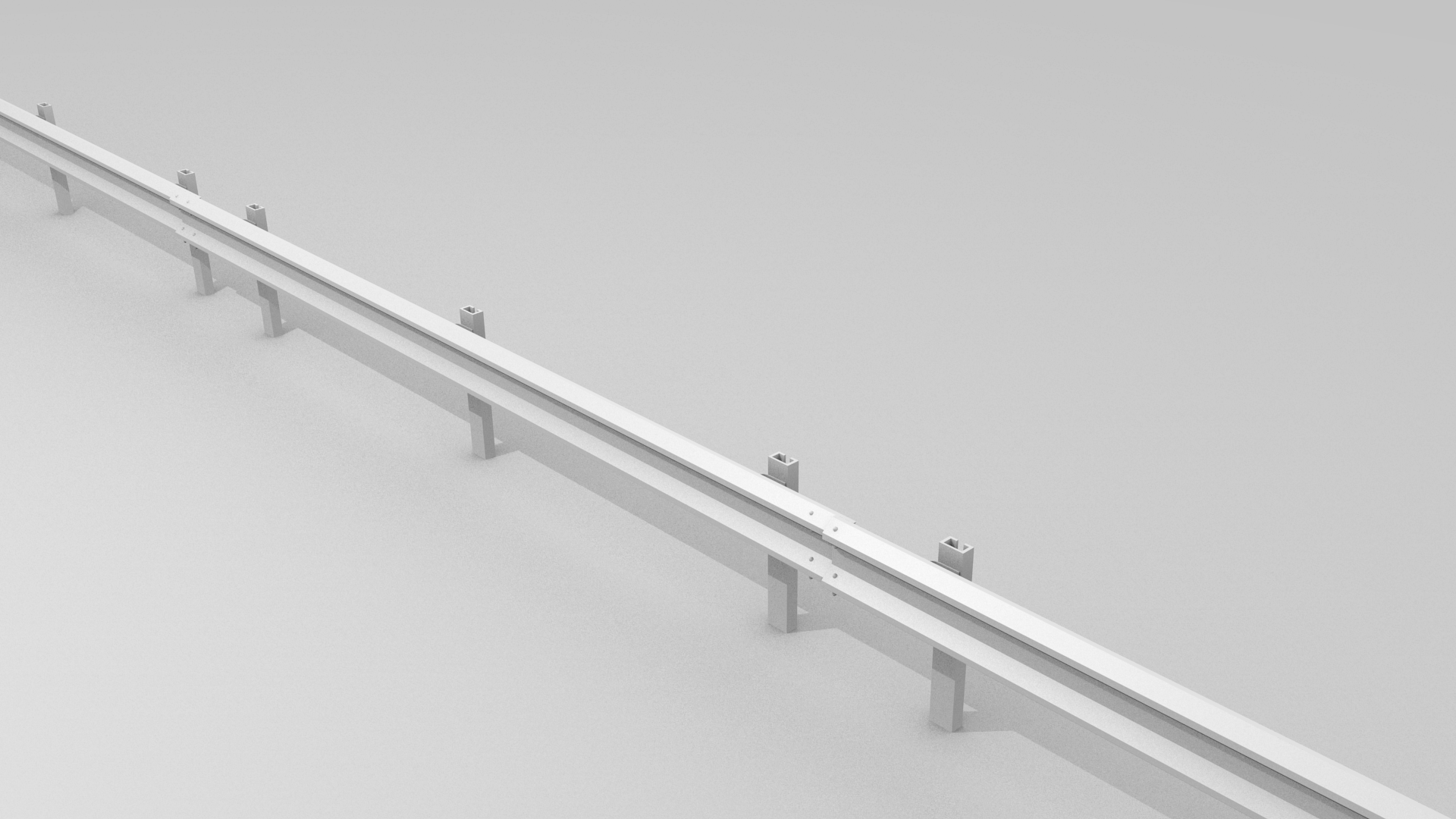 Traffic railing 3D model | CGTrader