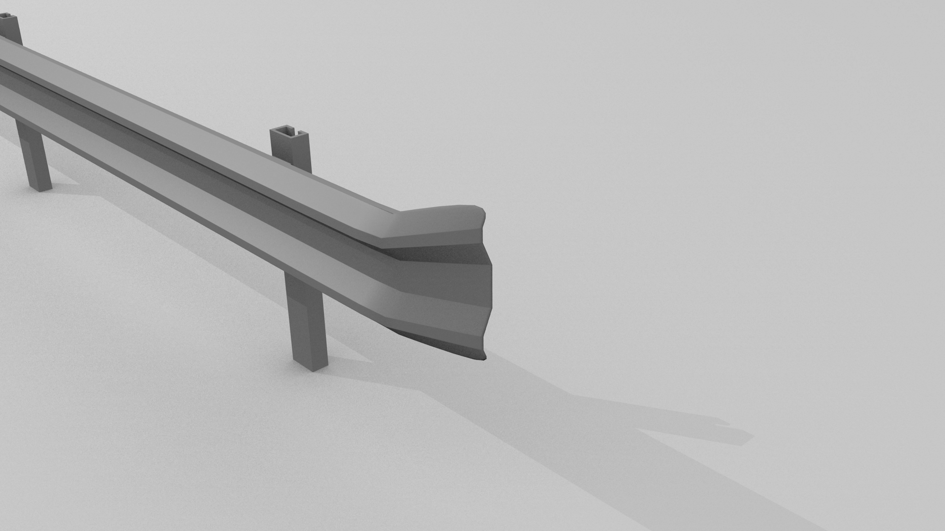 Traffic railing 3D model | CGTrader