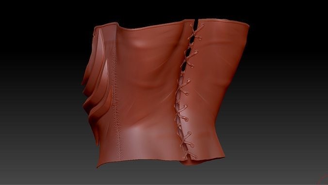 High-poly model Corset leather 3D model | CGTrader