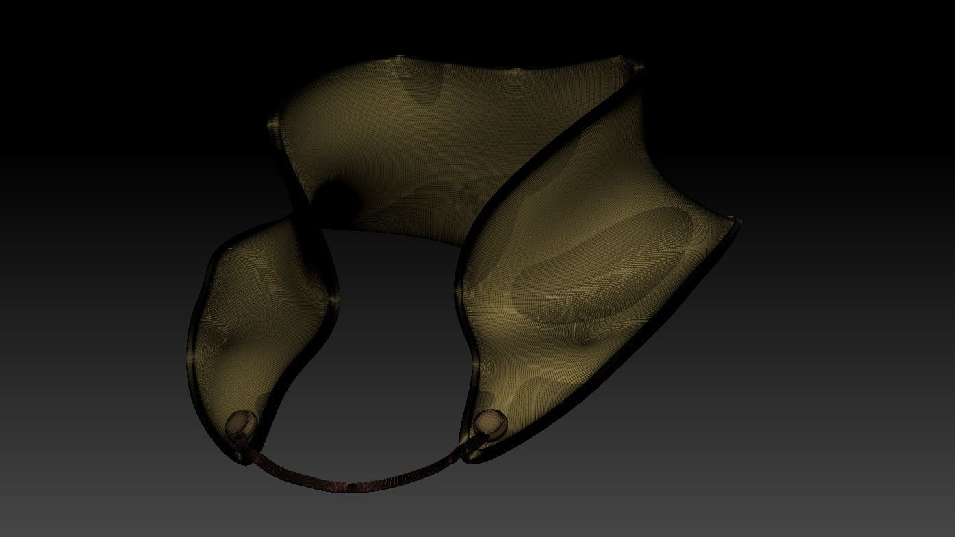 High-poly model Neck armor 3D model | CGTrader