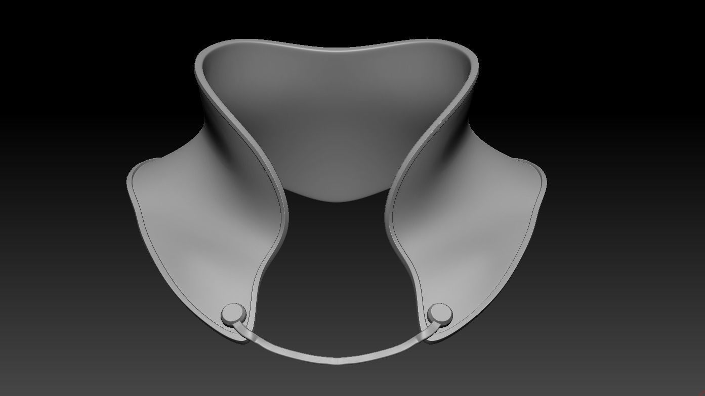 High-poly model Neck armor 3D model | CGTrader