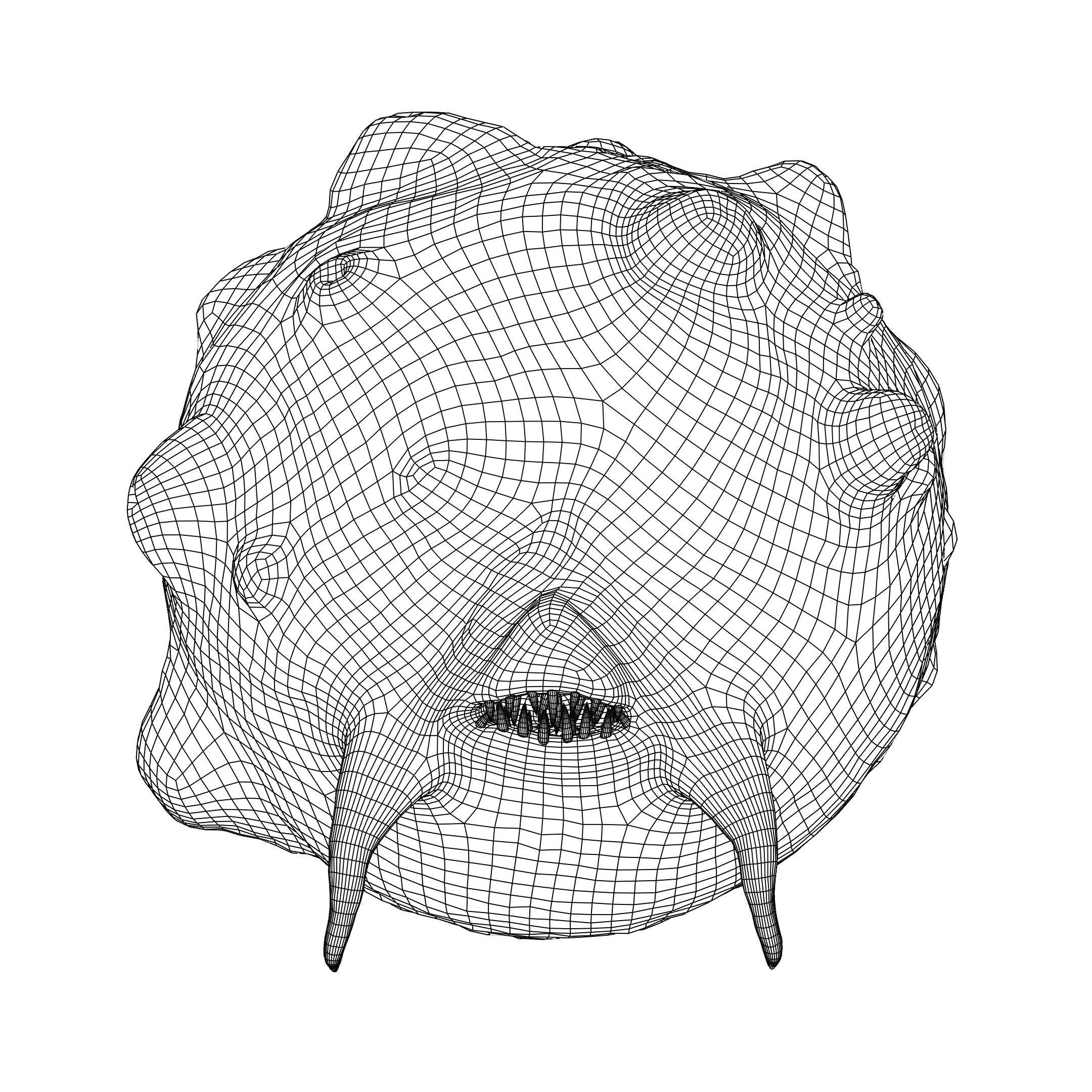 3D model Monster ball with teeth VR / AR / low-poly | CGTrader