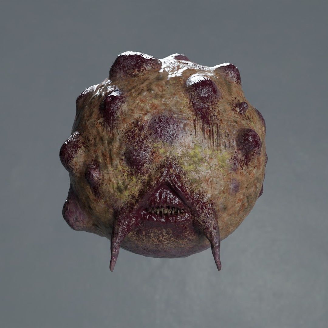 3D model Monster ball with teeth VR / AR / low-poly | CGTrader