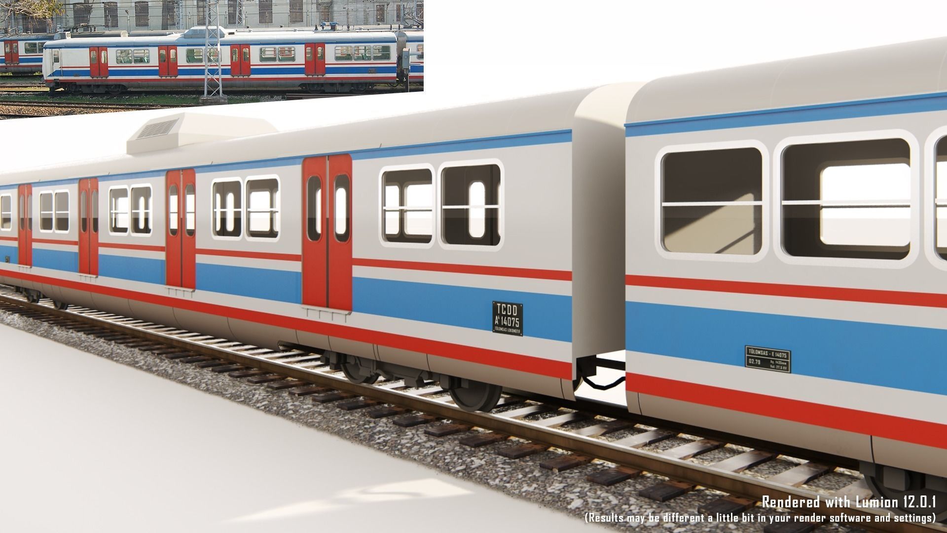 3D model TCDD - E14000 Electrificied Commuter Train VR / AR / low-poly | CGTrader
