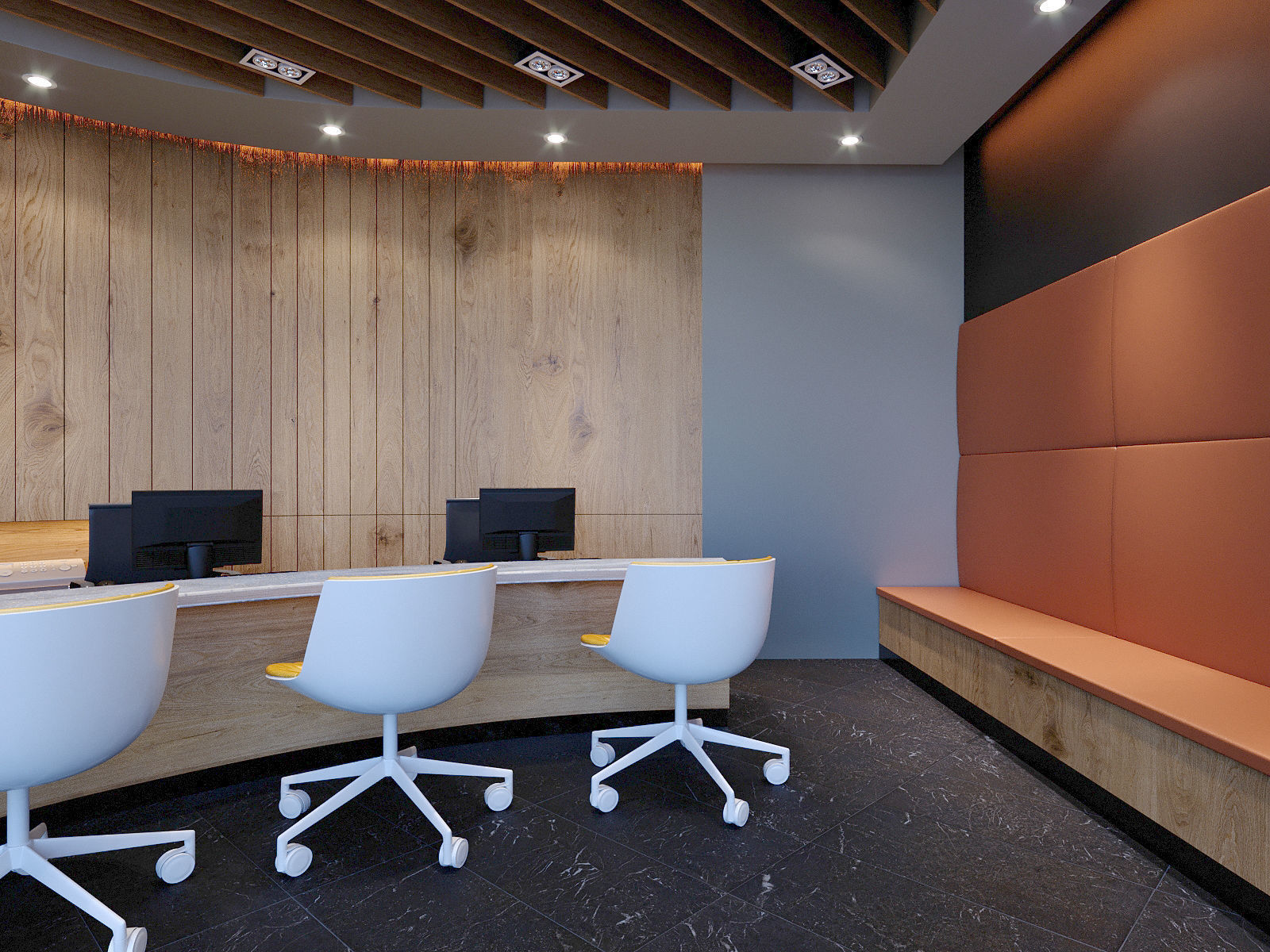 CURVED RECEPTION AREA 3D model | CGTrader