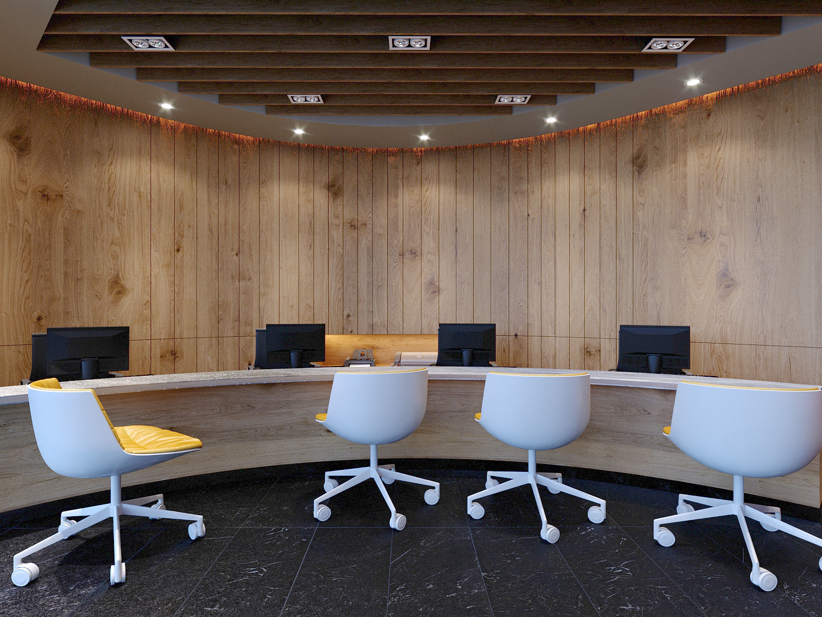 CURVED RECEPTION AREA 3D model | CGTrader