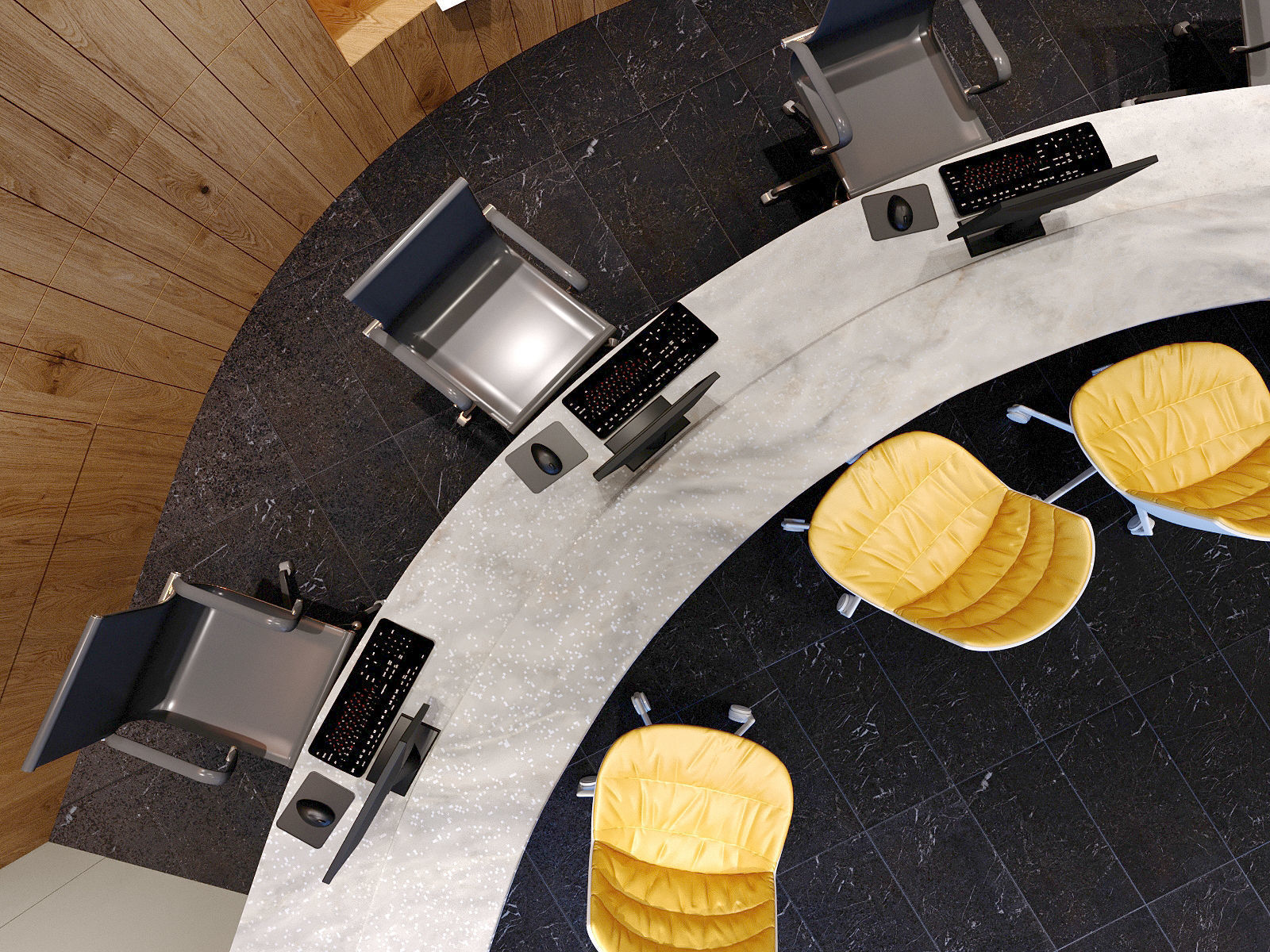 CURVED RECEPTION AREA 3D model | CGTrader