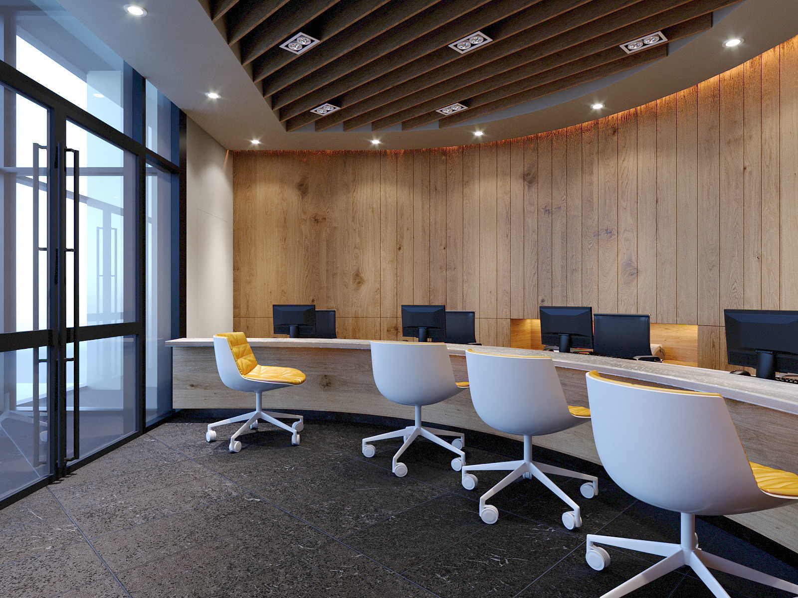 CURVED RECEPTION AREA 3D model | CGTrader