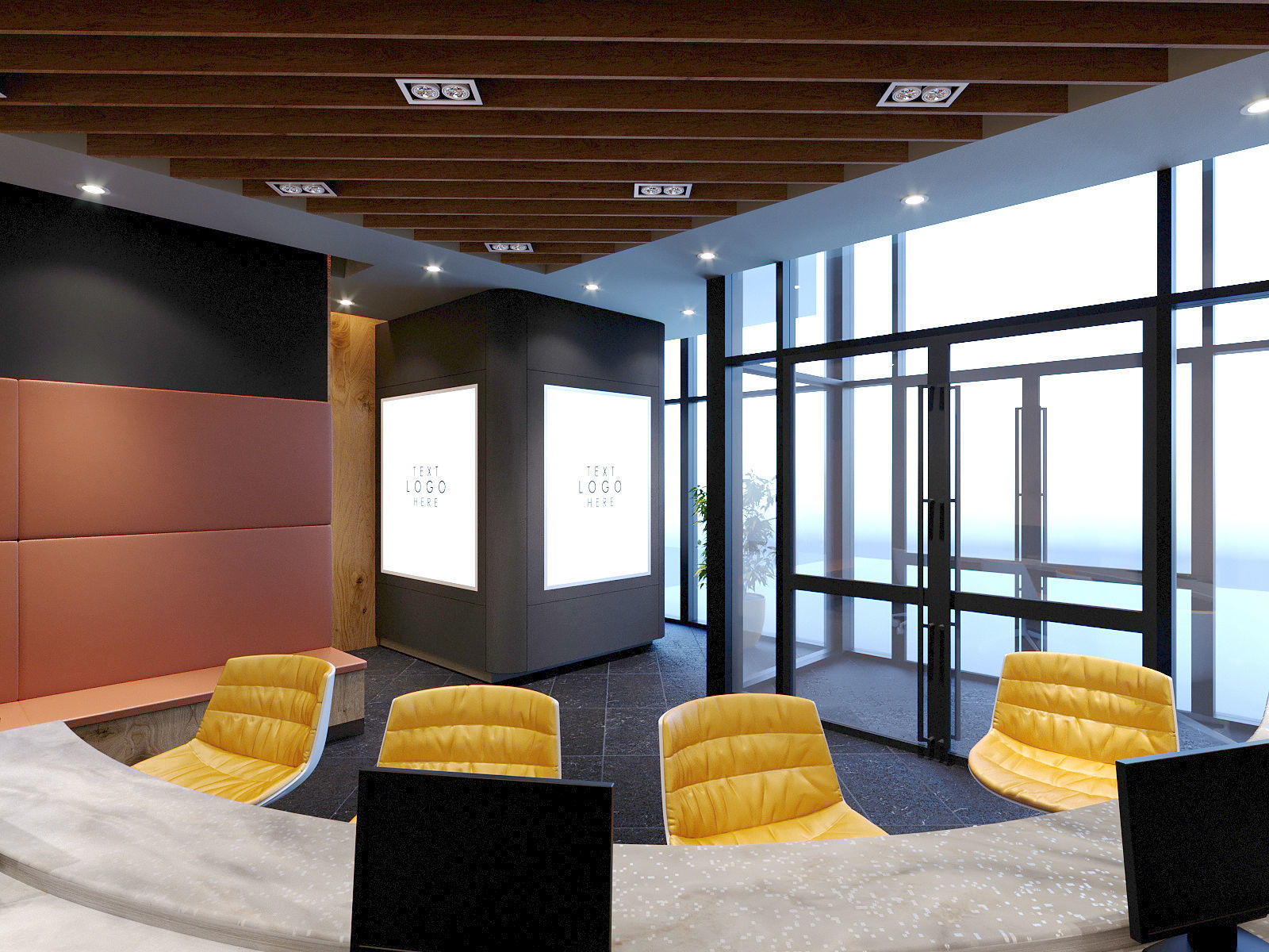 CURVED RECEPTION AREA 3D model | CGTrader