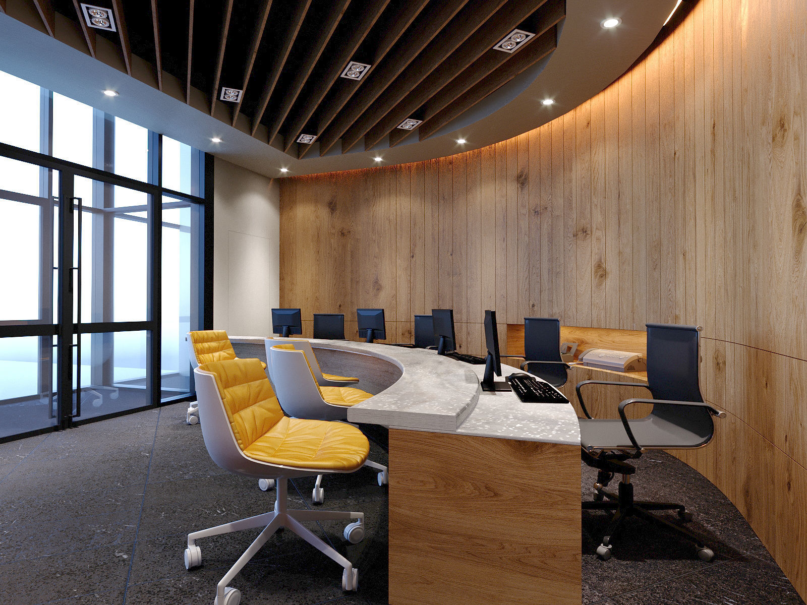 CURVED RECEPTION AREA 3D model | CGTrader