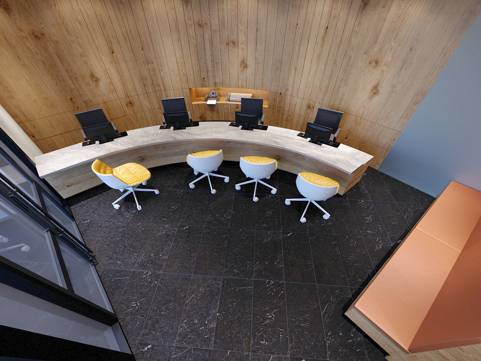 CURVED RECEPTION AREA 3D model | CGTrader