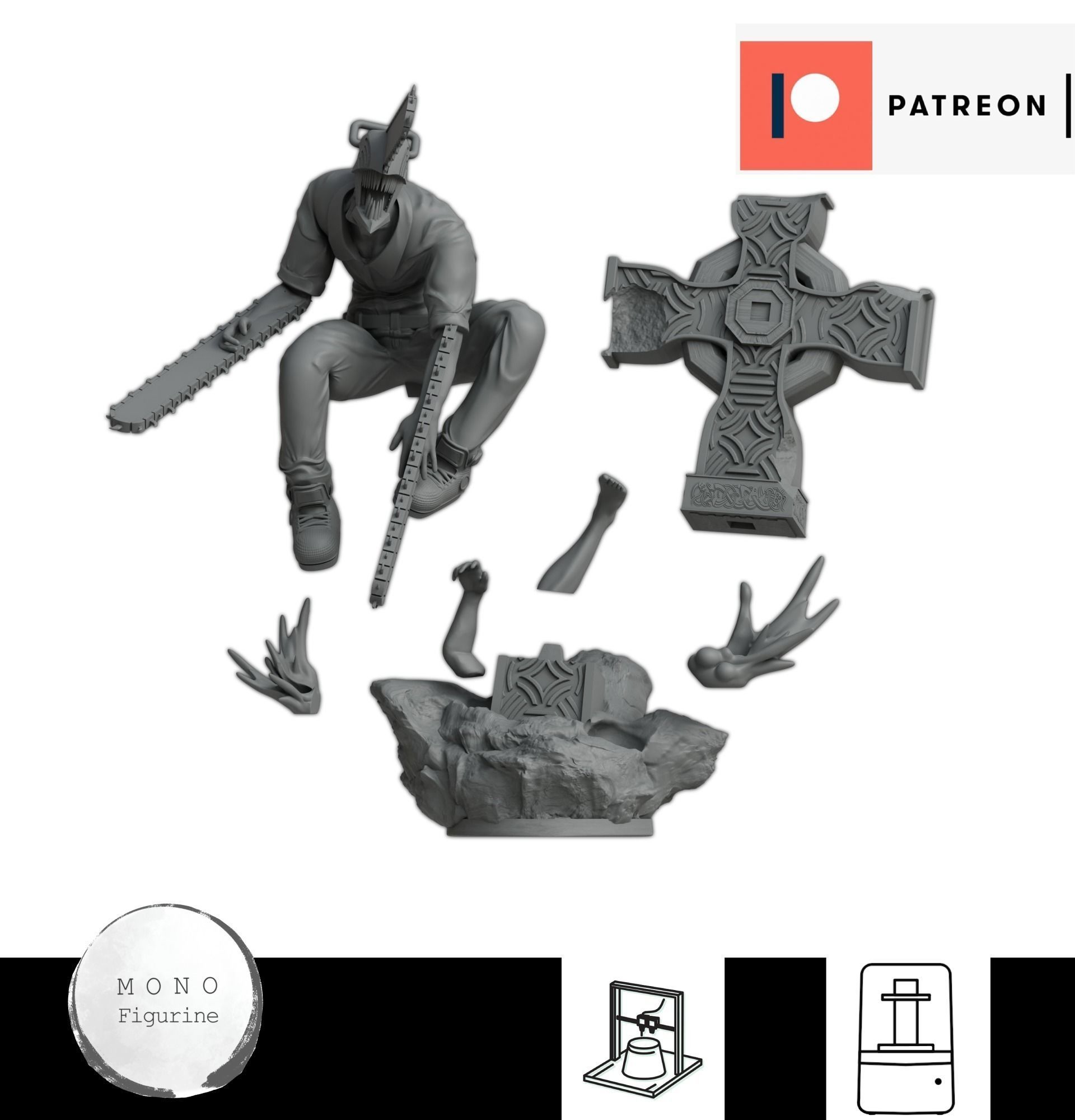 Chainsaw man 3d STL Model for 3D Printing 3D model 3D printable | CGTrader