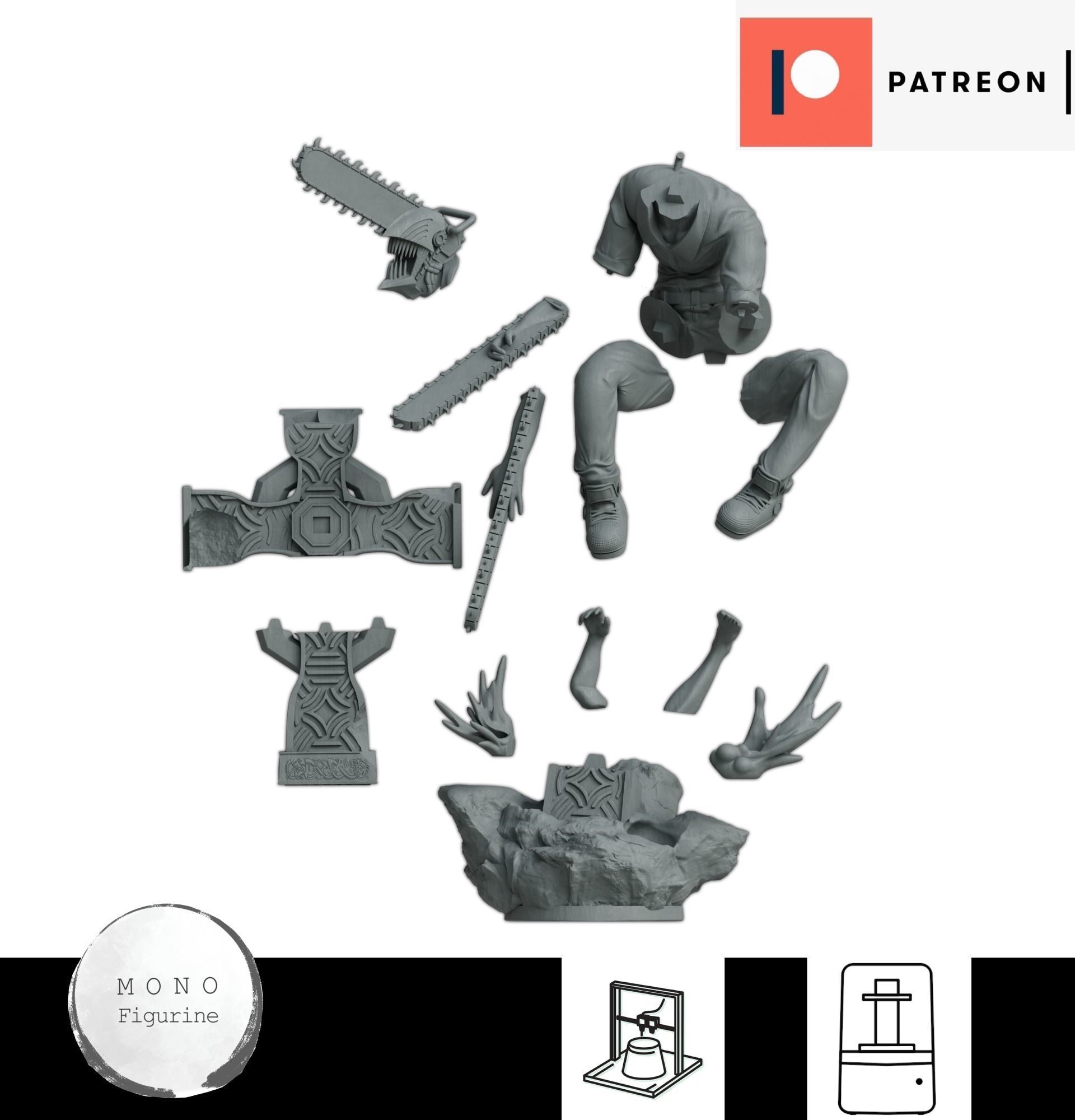 Chainsaw man 3d STL Model for 3D Printing 3D model 3D printable | CGTrader