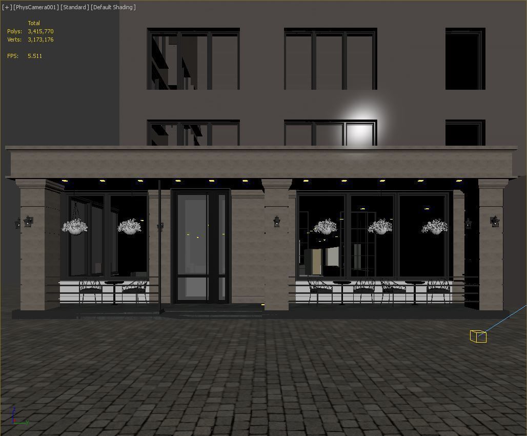 Classical Italian Commercial Facade Design 3D Model Scene 3D model ...