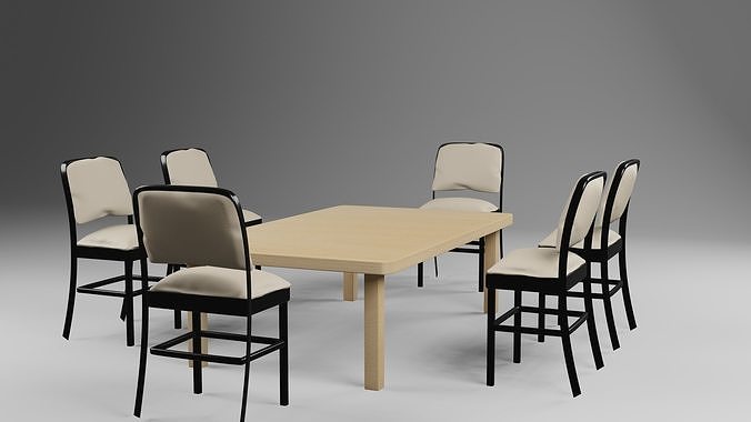Furniture - Chair and table free 3D model | CGTrader