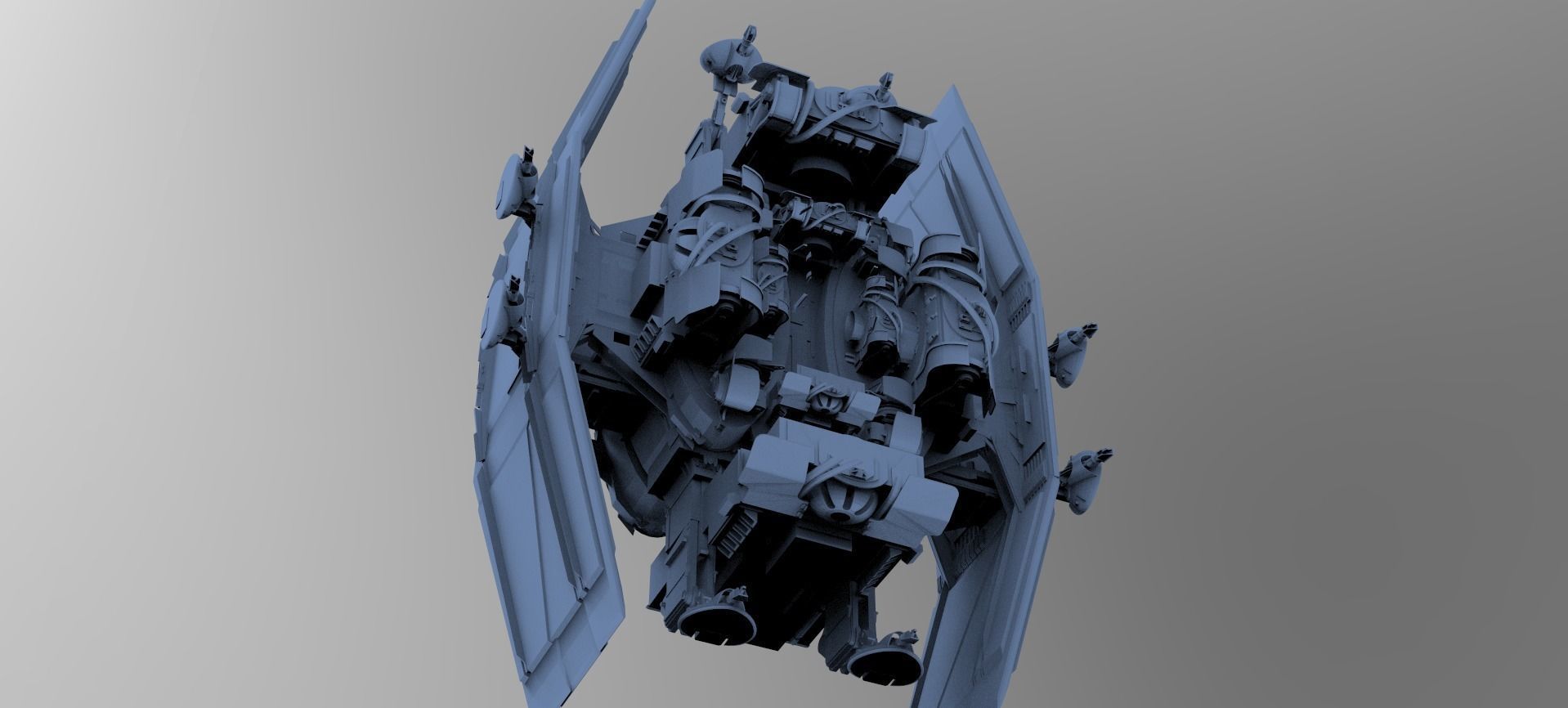 Sci-Fi Shuttle launcher 4 3D model | CGTrader