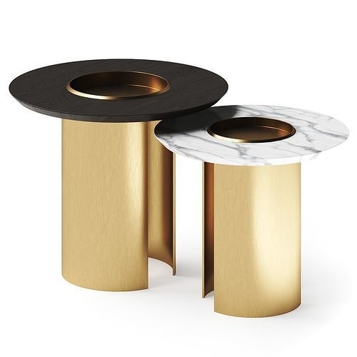 French Italian Janus Side Table Big and Small 3D model | CGTrader