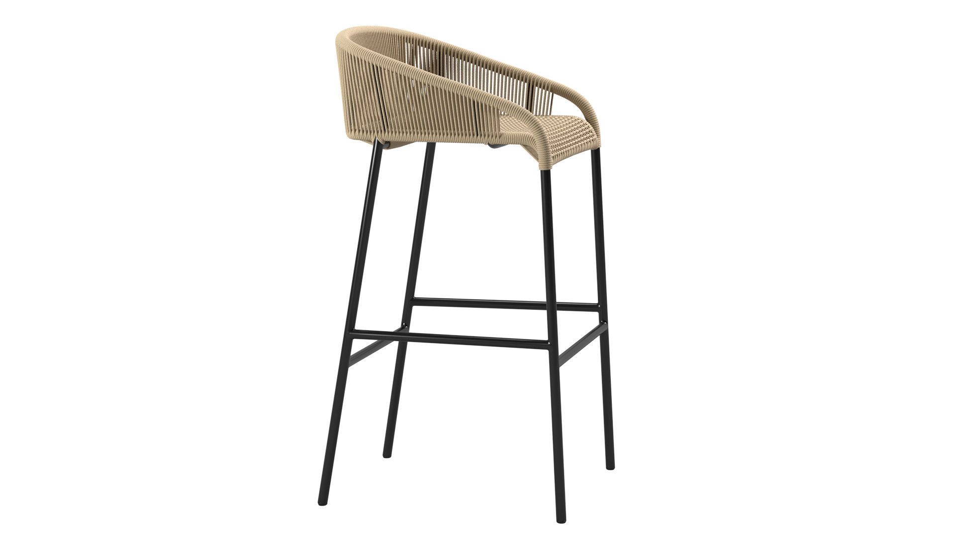 Cricket Stool With Back By Varaschin 3D model | CGTrader