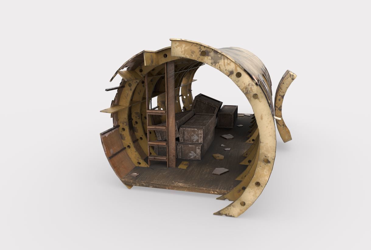 Wrecked Aircraft Part 3D model | CGTrader