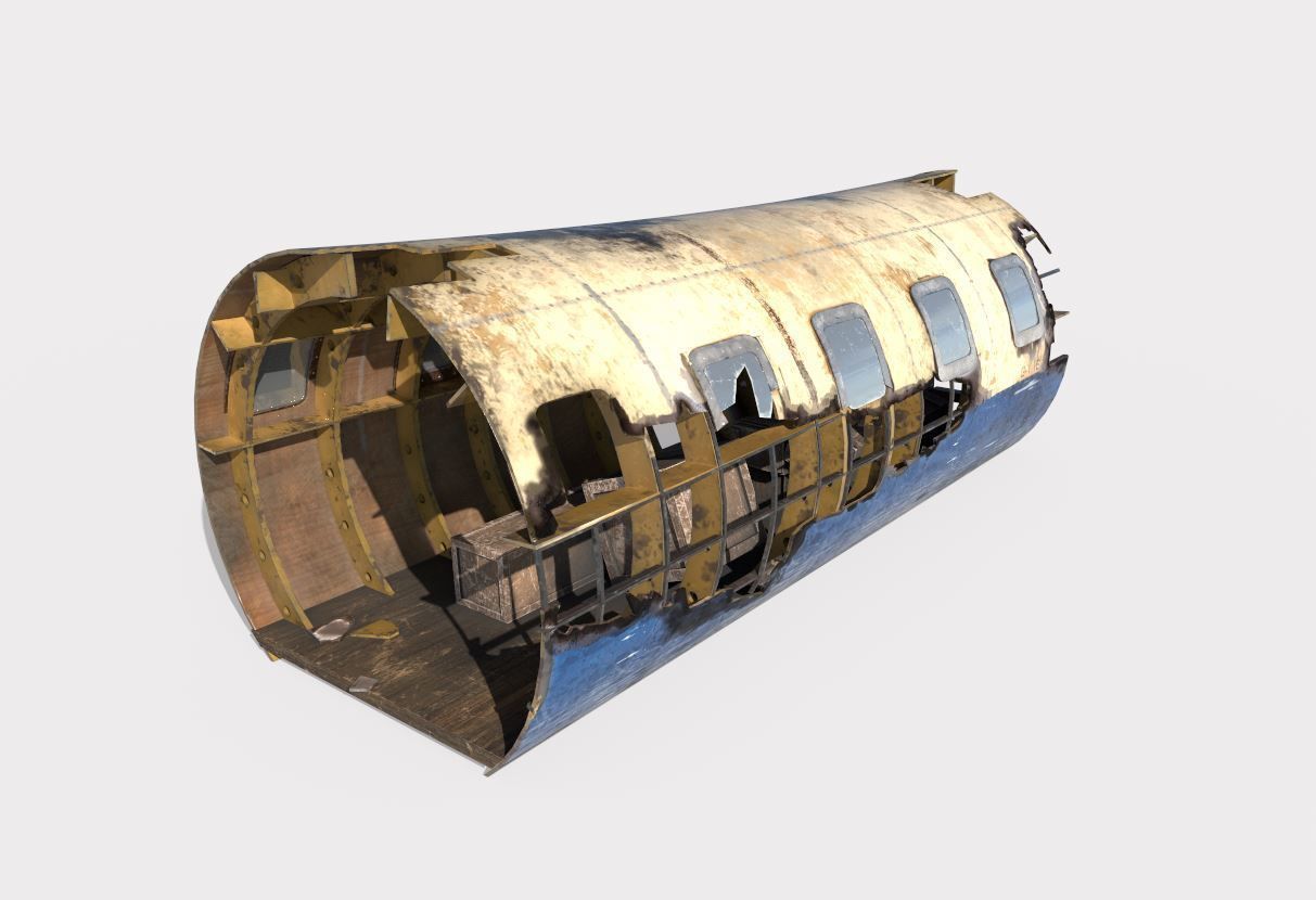 Wrecked Aircraft Part 3D model | CGTrader