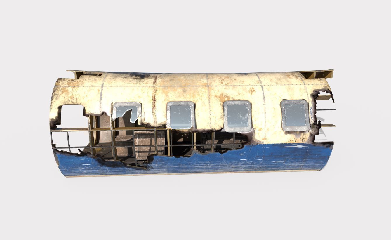 Wrecked Aircraft Part 3D model | CGTrader
