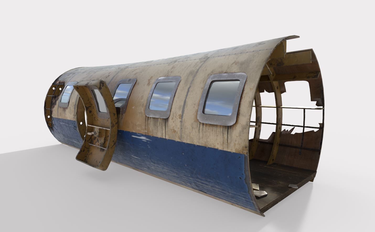 Wrecked Aircraft Part 3D model | CGTrader