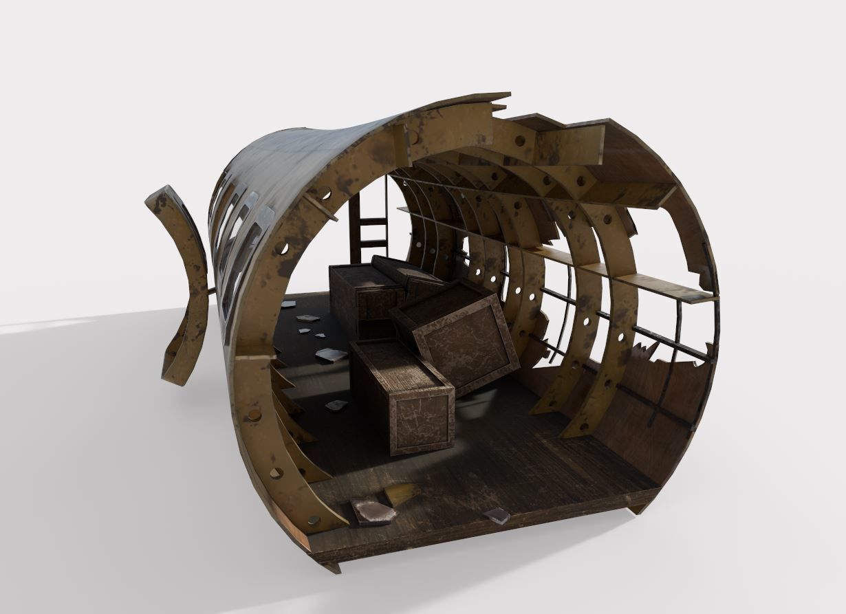 Wrecked Aircraft Part 3D model | CGTrader