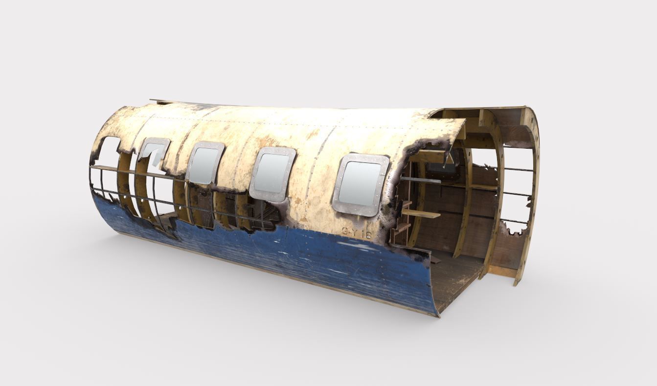 Wrecked Aircraft Part 3D model | CGTrader