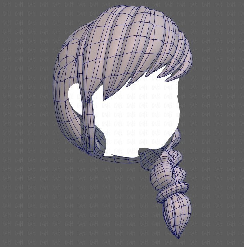 3D model Base Hair for girl V30 VR / AR / low-poly | CGTrader