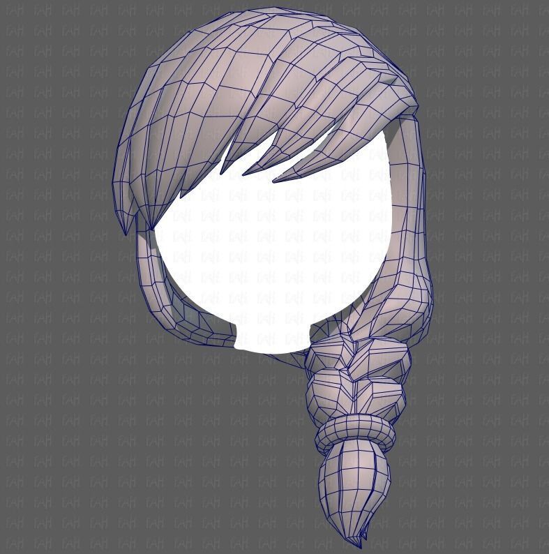 3D model Base Hair for girl V30 VR / AR / low-poly | CGTrader