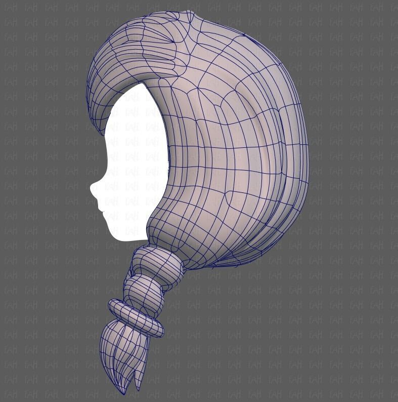 3D model Base Hair for girl V30 VR / AR / low-poly | CGTrader