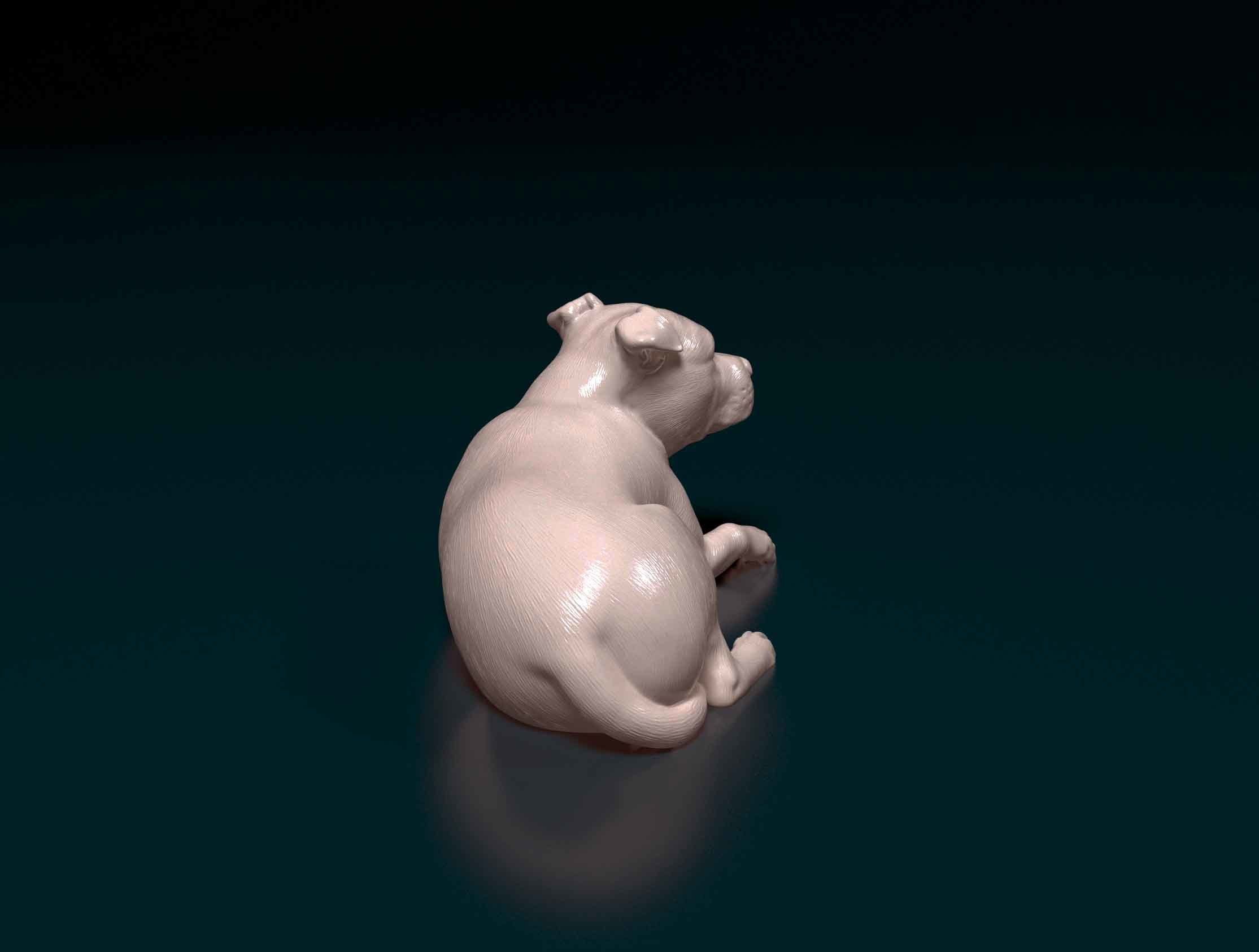Staffie dog 3D model 3D printable | CGTrader