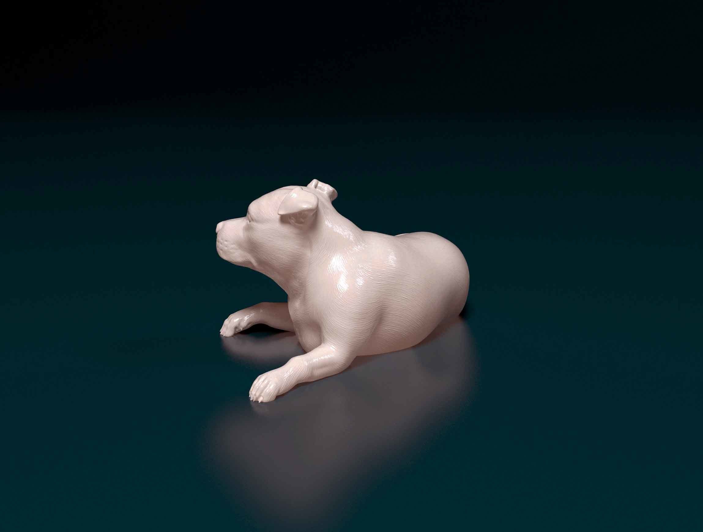 Staffie dog 3D model 3D printable | CGTrader