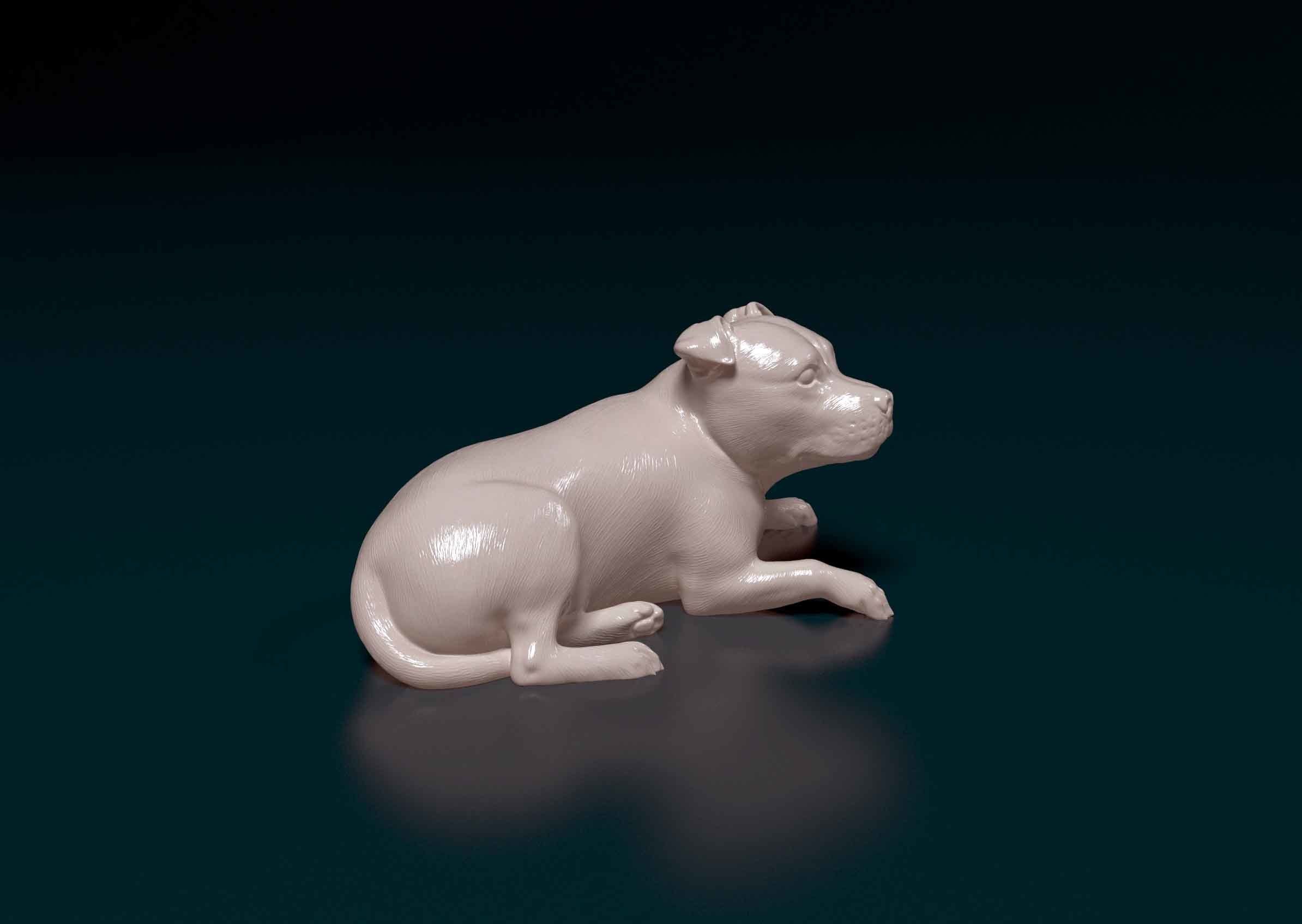 Staffie dog 3D model 3D printable | CGTrader
