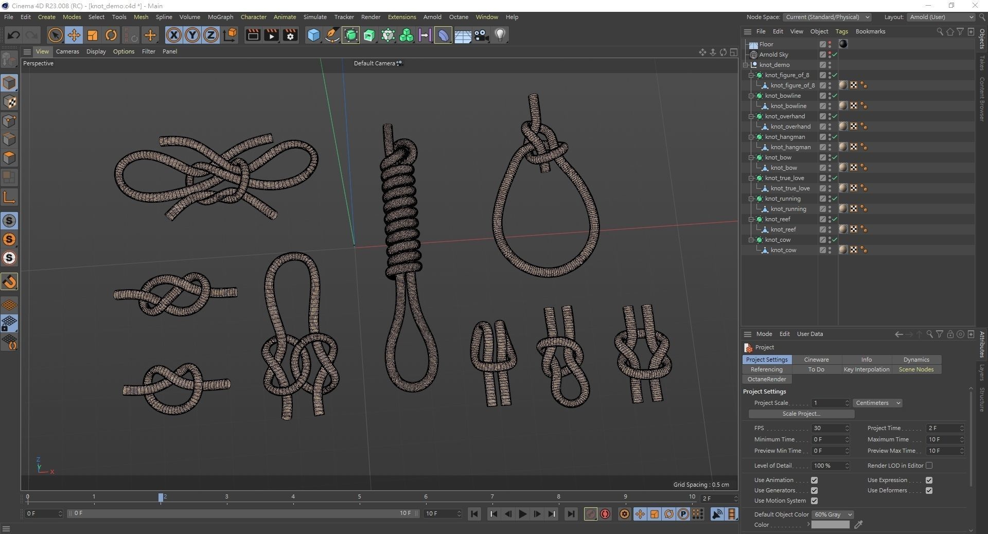 3D model knot model rope with knots VR / AR / low-poly | CGTrader