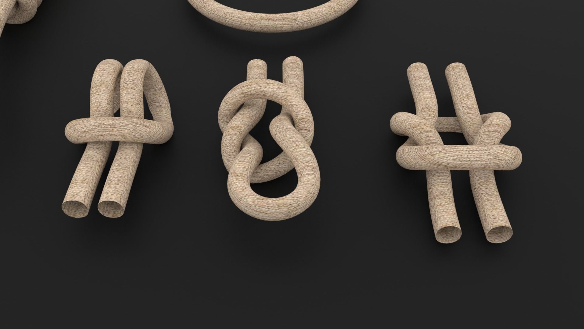 3D model knot model rope with knots VR / AR / low-poly | CGTrader