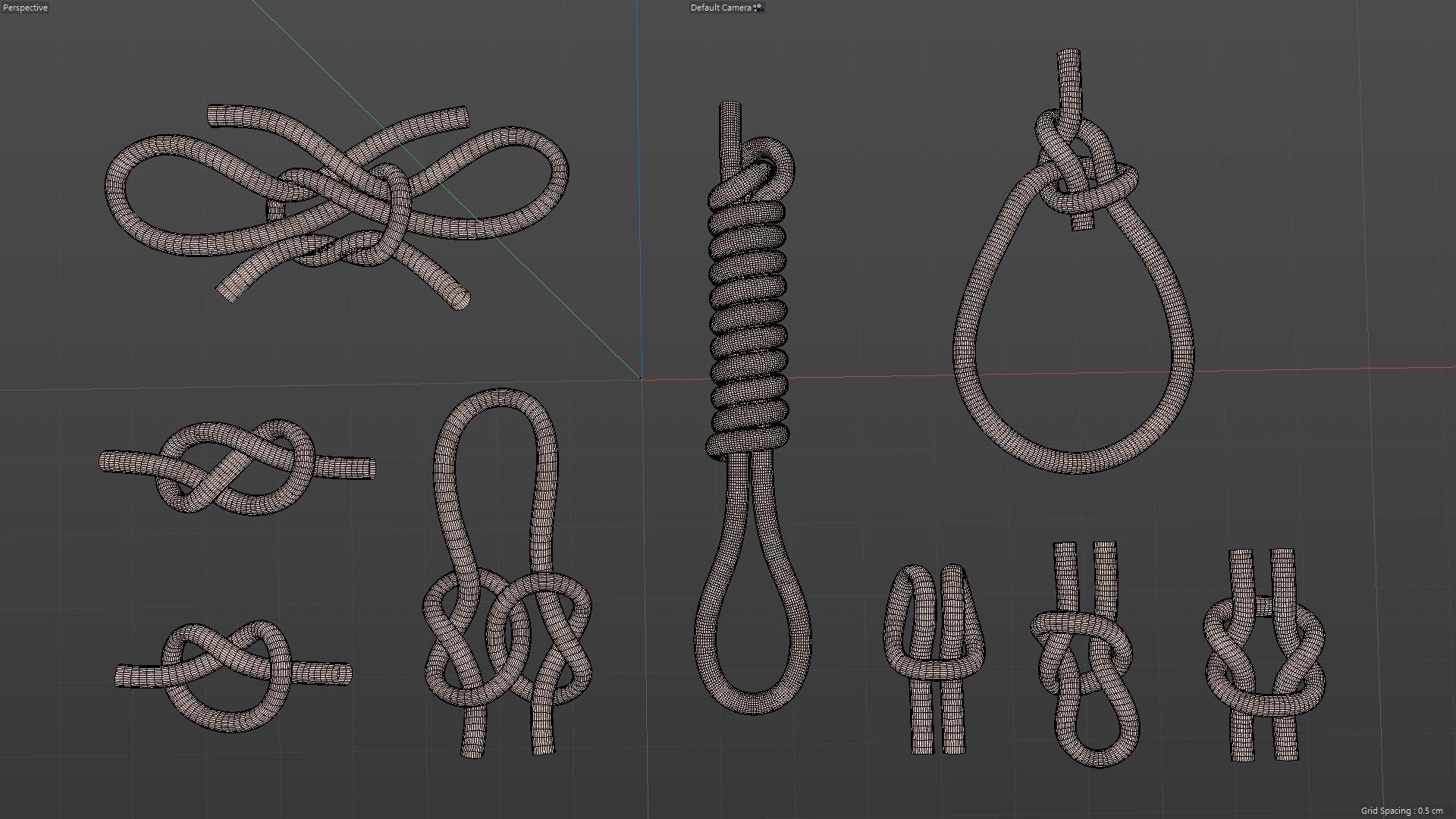 3D model knot model rope with knots VR / AR / low-poly | CGTrader