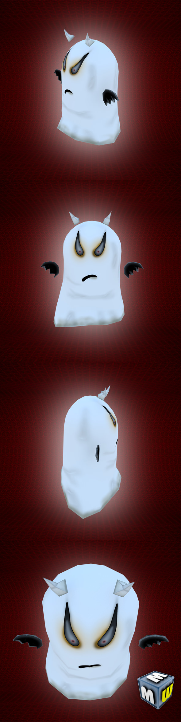 3D model Ghost Low Poly Character MAX 2011 VR / AR / low-poly | CGTrader