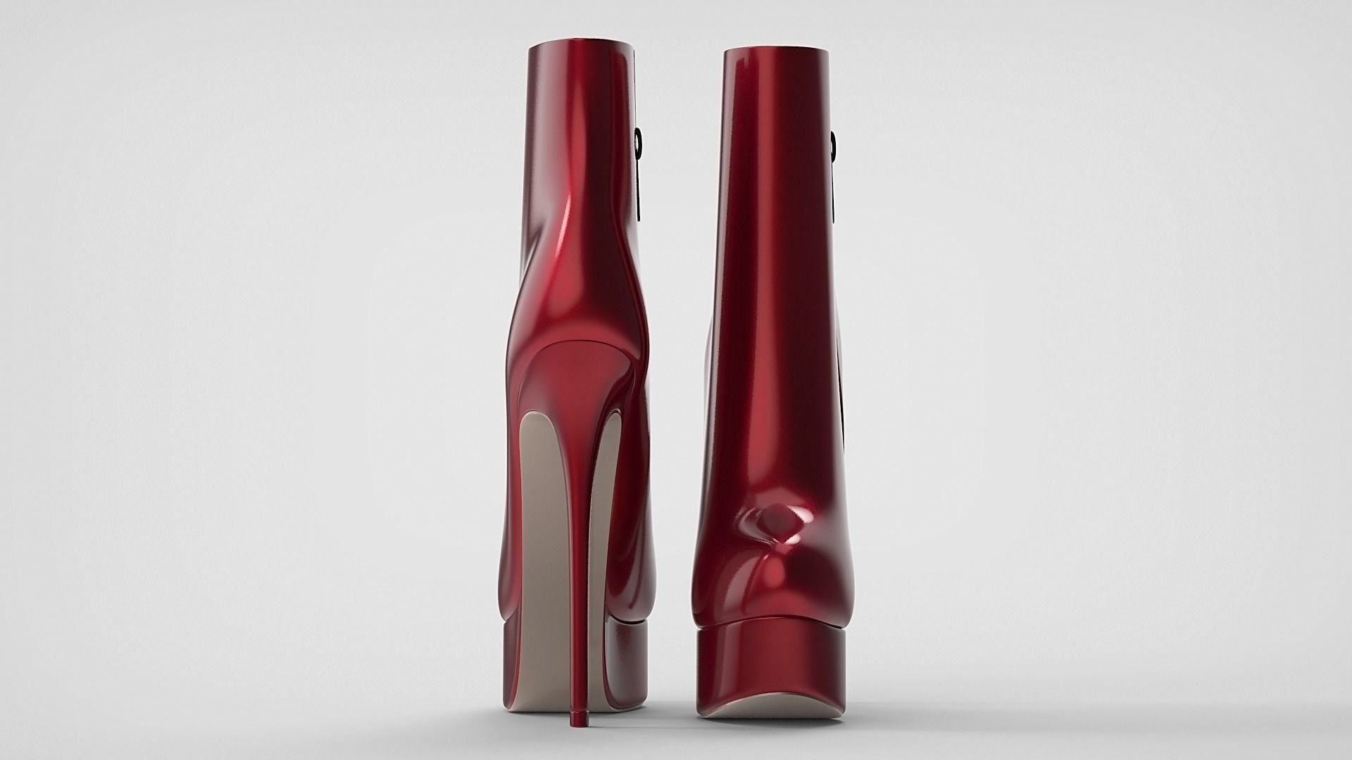 Super High Platform Stiletto Heels Boots 3D model | CGTrader