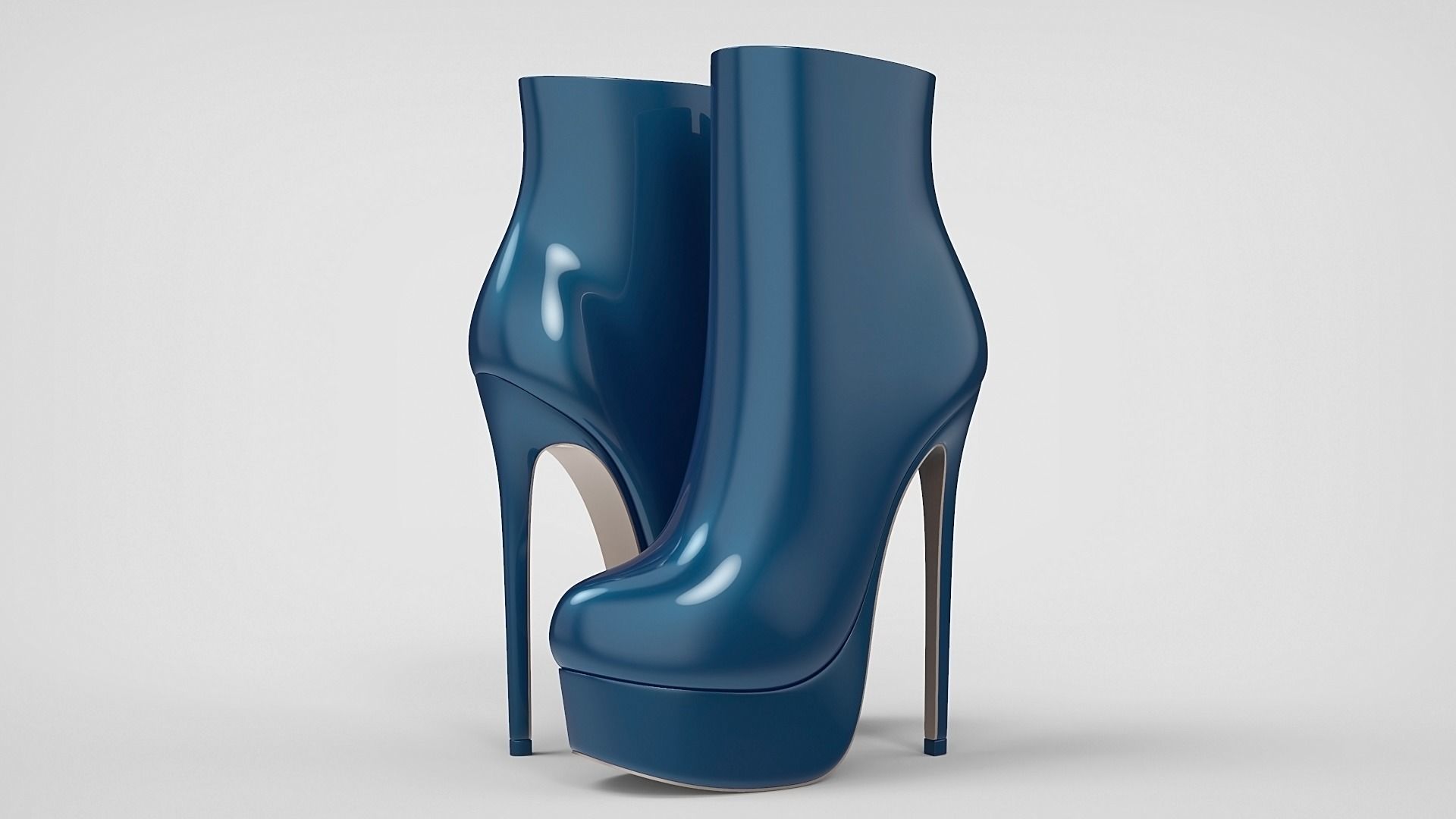 Super High Platform Stiletto Heels Boots 3D model | CGTrader